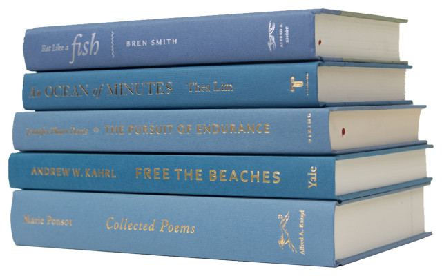 Modern Marlin Book Stack, 5-Piece Set - Traditional - Books - by Booth ...