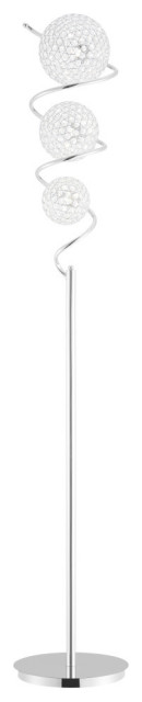 Vertical Crystal Sphere 3 LED Floor Lamp - Contemporary - Table Lamps ...