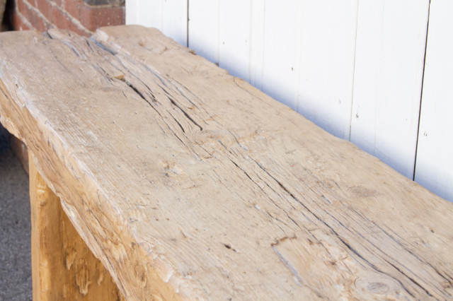 Rustic Long Old Beam Console Table - Rustic - Console Tables - by De ...
