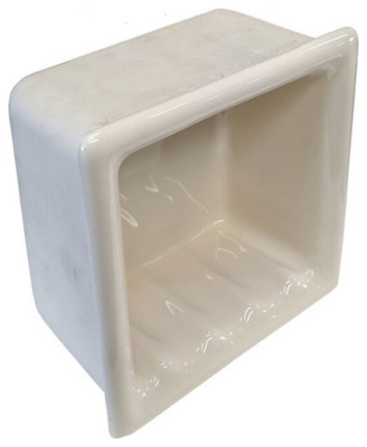 Recess Porcelain Rectangle Soap Dish Niche Shelf Bathroom Shower Holder ...