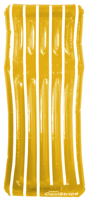 72" Inflatable Transparent Cool Stripe Swimming Pool Mattress - Modern ...