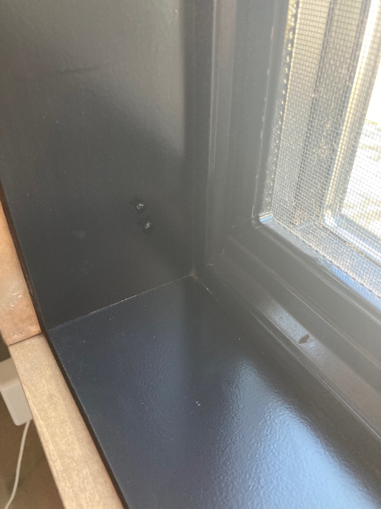 Black Andersen window jambs