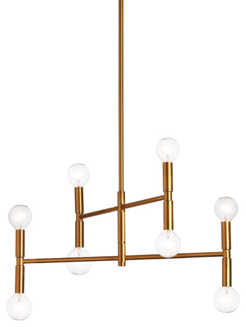 8-Light Vintage Bronze Modern Chandelier - Transitional - Chandeliers ...