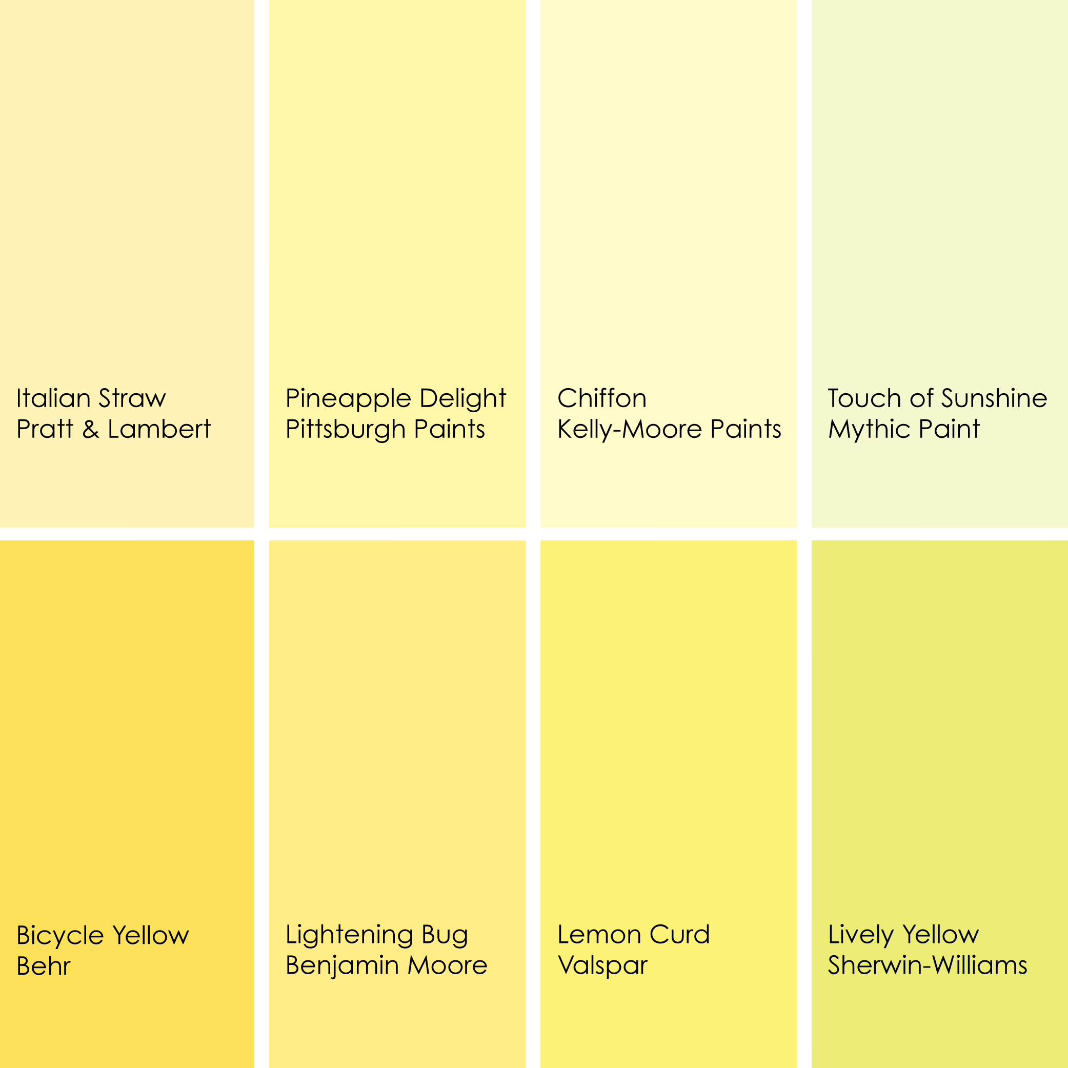 Pale Yellow Paint Colors