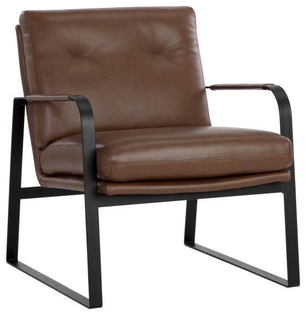 Sterling Lounge Chair Missouri Mahogany Leather - Industrial ...
