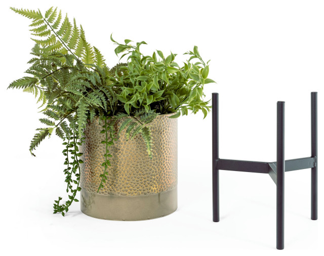 Ambre Metal Table Top Planters S3 - Contemporary - Indoor Pots And ...