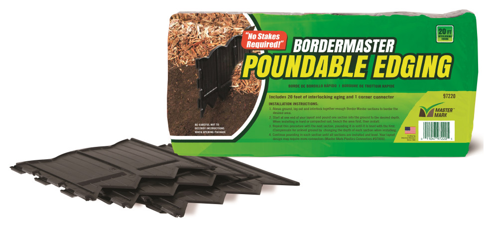 Master Mark BorderMaster Poundable Lawn and Garden Edging, 6"X20' - Contemporary - Gardening ...