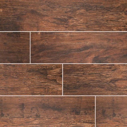 Glazed Redwood Mahogany Porcelain Tile - Traditional - Wall And Floor ...