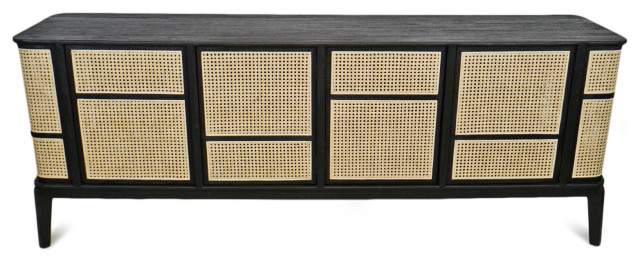 Deco Black and Cane Sideboard - Tropical - Buffets And Sideboards - by ...