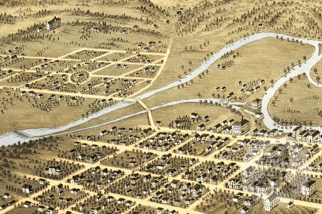 Old Map of Decorah Iowa 1870, Vintage Map Art Print, 18"x24 ...