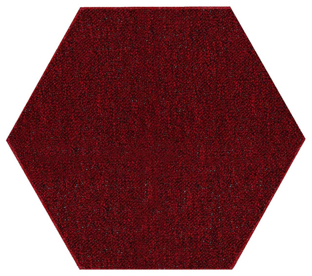Saturn Collection Solid Color Indoor Outdoor Area Rugs, 10' Hexagon ...