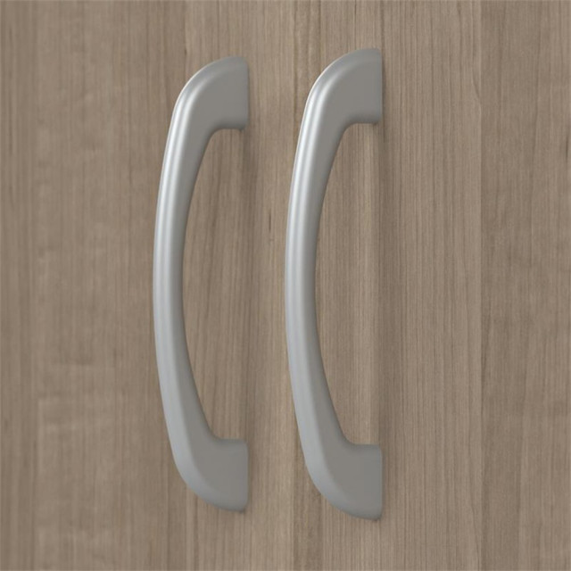 Cabot Small Entryway Cabinet with Doors in Ash Gray - Engineered Wood ...