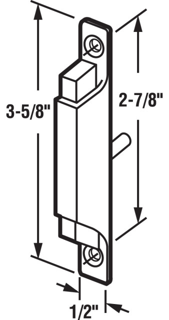 Sliding Window Latch and Pull, Auto Latch, White Plastic, Keller ...