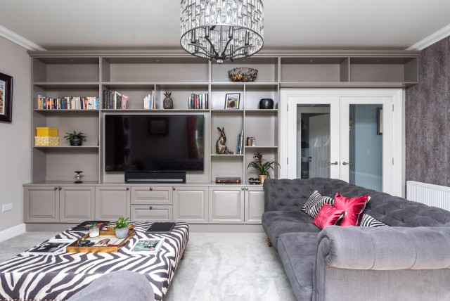 Bespoke drawing room cabinet - Colinton Road - Transitional - Edinburgh ...