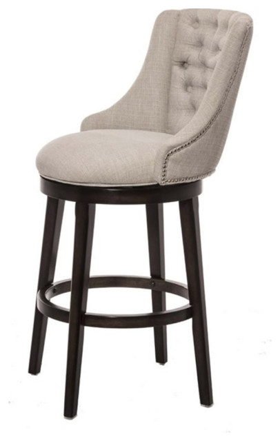 Catania 25 Wood Contemporary Counter Stool in Brown/Cream Finish ...