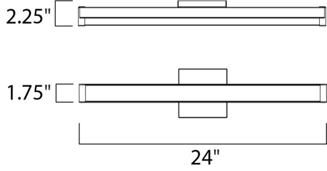 Maxim Lighting 52002PC Spec-16W 1 LED Bath Vanity-24 Inches wide by 1. ...