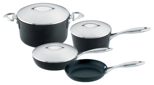 Scanpan Professional - 7 Pc. Cookware Set - Traditional - Cookware Sets ...