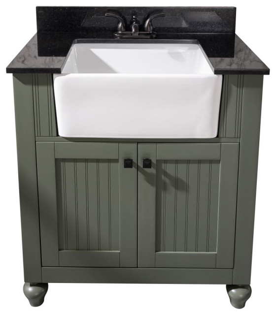 30" Pewter Greensink Vanity Without Faucet - Traditional - Bathroom Vanities And Sink Consoles ...