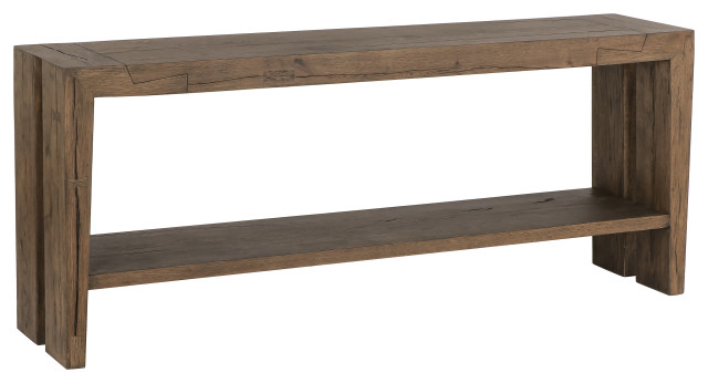 Troy Oak Console Table, Antique Brown - Rustic - Console Tables - by ...