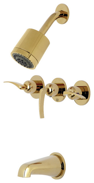 KBX8132EFL Centurion Three-Handle Tub & Shower Faucet, Polished Brass ...