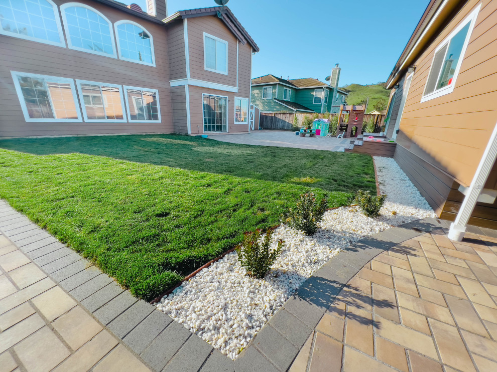 Front and Backyard Remodel (Concrete Pathway, Turf, Pavers, Retaining ...