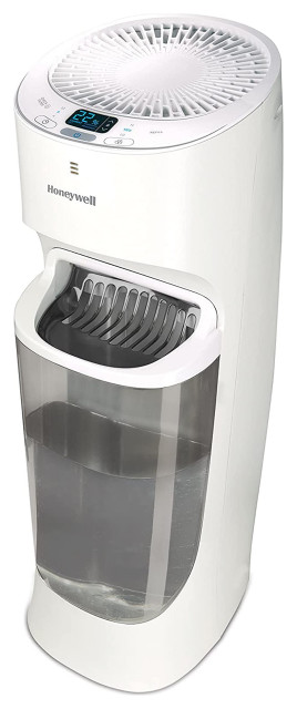 Top Fill Tower Humidifier, Digital Humidistat, Black Cool Mist ...