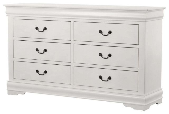 6 Drawers Dresser, White - Traditional - Dressers - by Simple Relax | Houzz