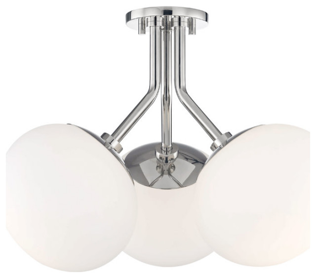 Mitzi H134603 Estee 3 Light 19"W Semi-Flush Globe Ceiling Fixture ...