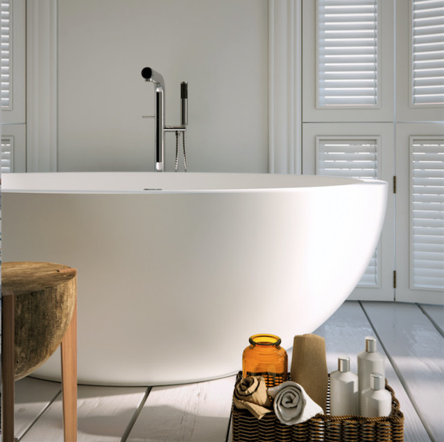 LUSSO STONE MARDAN SOLID SURFACE FREESTANDING STONE RESIN BATH - Autres ...