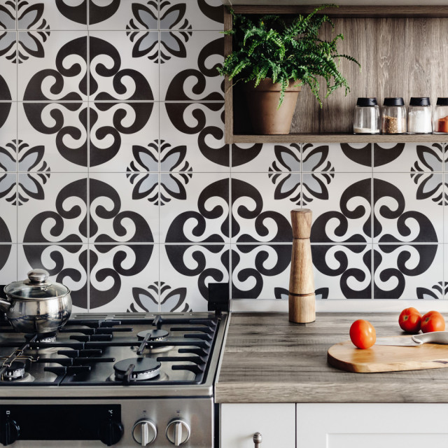 Tierra White Ceramic Floor and Wall Tile - Contemporary - Wall And ...