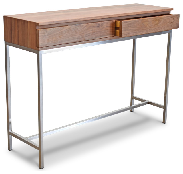 Soho Small Console Table, Walnut - Contemporary - Console Tables - by ...