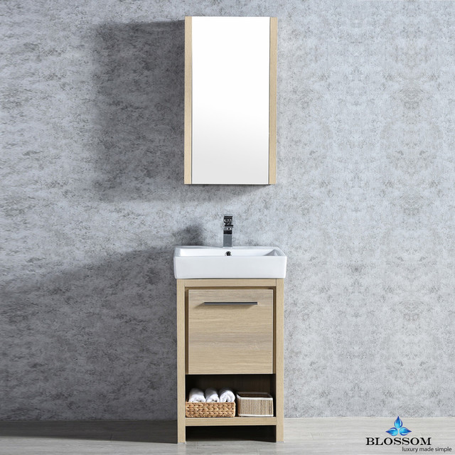 Milan 20" Vanity Set With Medicine Cabinet, 121"x29.5"x19.13 ...