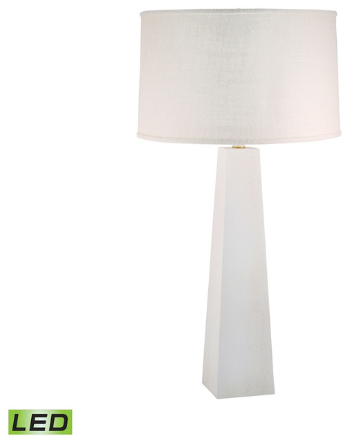 Dimond Lighting Grand Pyramid LED Table Lamp In White Wash - Modern ...