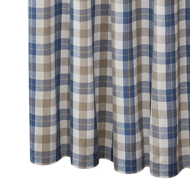 Bingham Blue Shower Curtain - Farmhouse - Shower Curtains - by Lange ...
