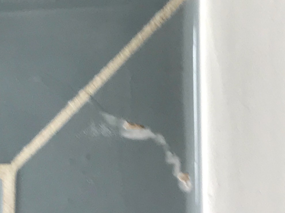Shower Tile chipped in new bathroom addition