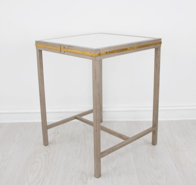 Tamas Champagne & Gold Side Table - Contemporary - Side Tables And End ...