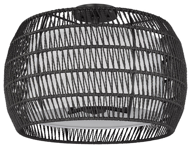 Golden Lighting 6805-4SF MBR Everly 4 Light 19"W Semi-Flush Drum ...