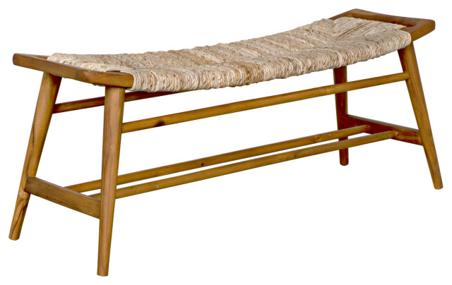 Stockholm Bench with Woven - Beach Style - Accent And Storage Benches ...