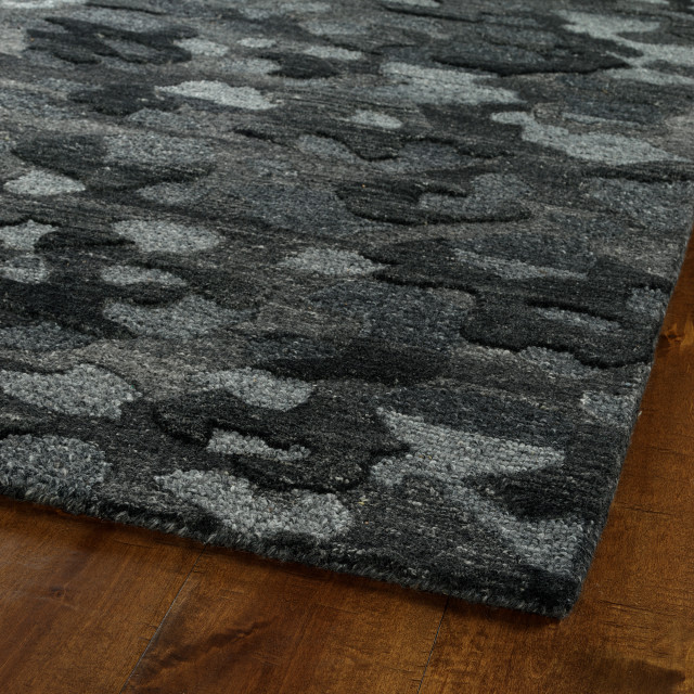Kaleen Calvin Collection Dark Charcoal Area Rug 8'x10' - Contemporary ...