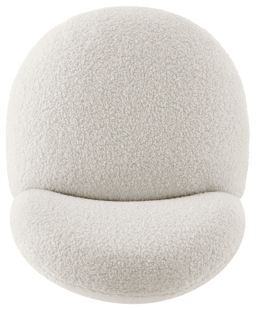 Zolia Faux Shearling Swivel Accent Chair - Contemporary - Armchairs And ...