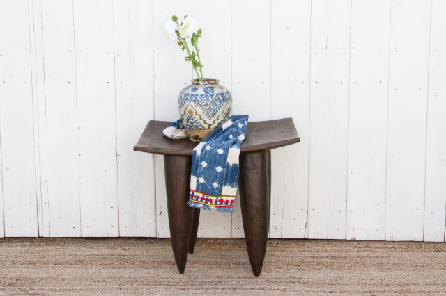 Tall Rectangular African Senufo End Table - Farmhouse - Accent And ...