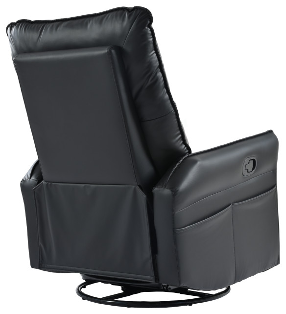 GDF Studio 360° Swivel PU Rocking Recliner Chair with Side Pocket ...