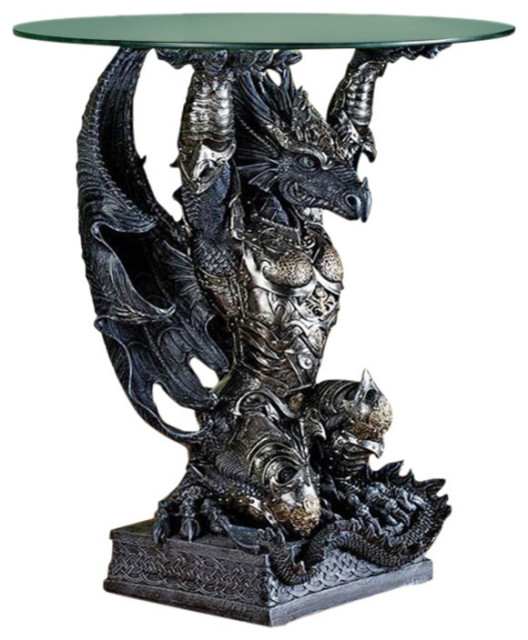 Hastings Warrior Dragon Table - Traditional - Side Tables And End ...