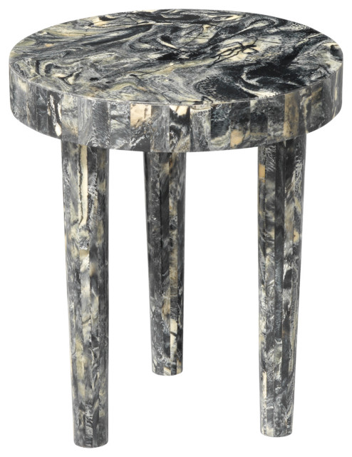 Small Artemis Side Table, Black Resin - Rustic - Side Tables And End Tables - by HedgeApple | Houzz