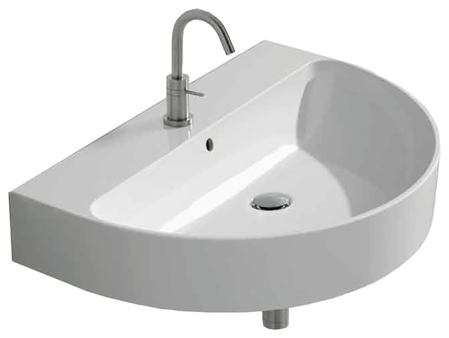 Normal Wall Mounted / Vessel Bathroom Sink, 27.5" L X 18.5" W ...