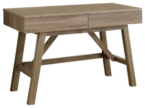 Atlin Designs 2-Drawer Small Transitional Wood Space Desk in Gray Wash ...