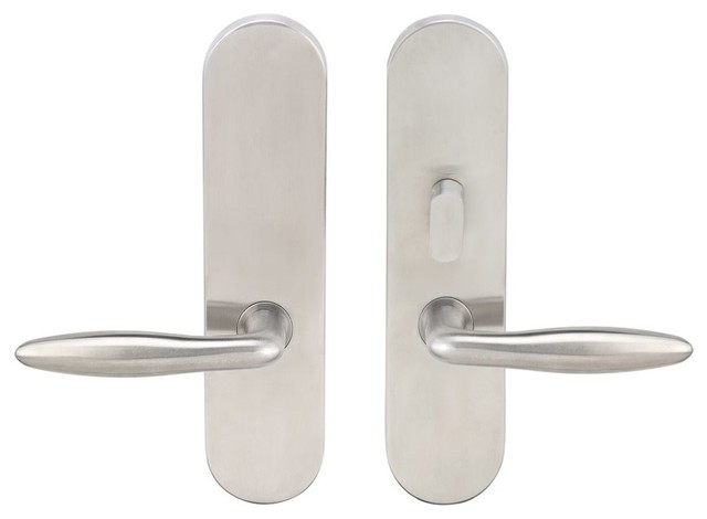 Summer Lever, Tubular Passage With Privacy Bolt, LH, Satin Stainless ...