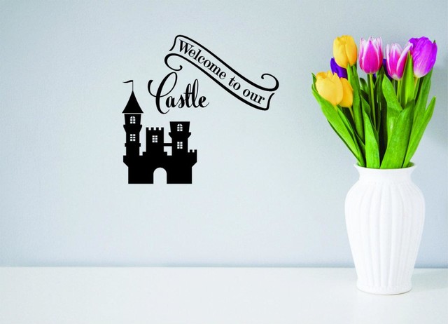 Welcome To Our Castle Decal, 20x40", 20X40 - Contemporary - Wall Decals ...