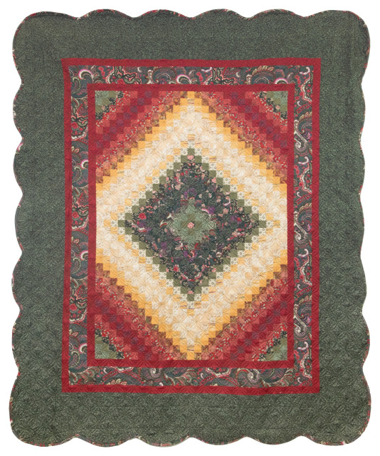 Throw, Spice Postage Stamp UCC - Traditional - Throws - by VirVentures ...