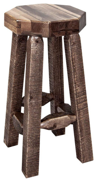 Homestead Collection Backless Barstool, Stain and Clear Lacquer Finish ...